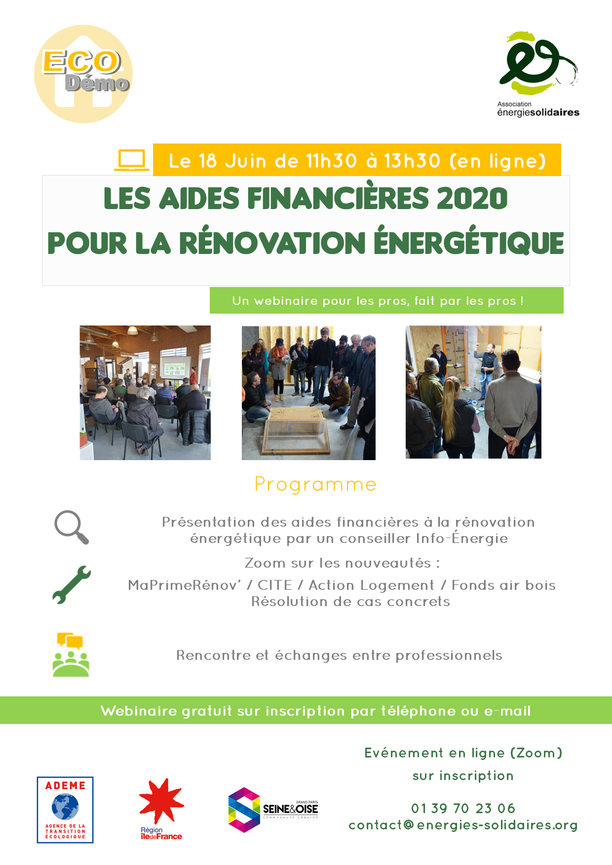 Webinaire : Professionnels, découvrez les aides financières 2020 à présenter à vos clients ...